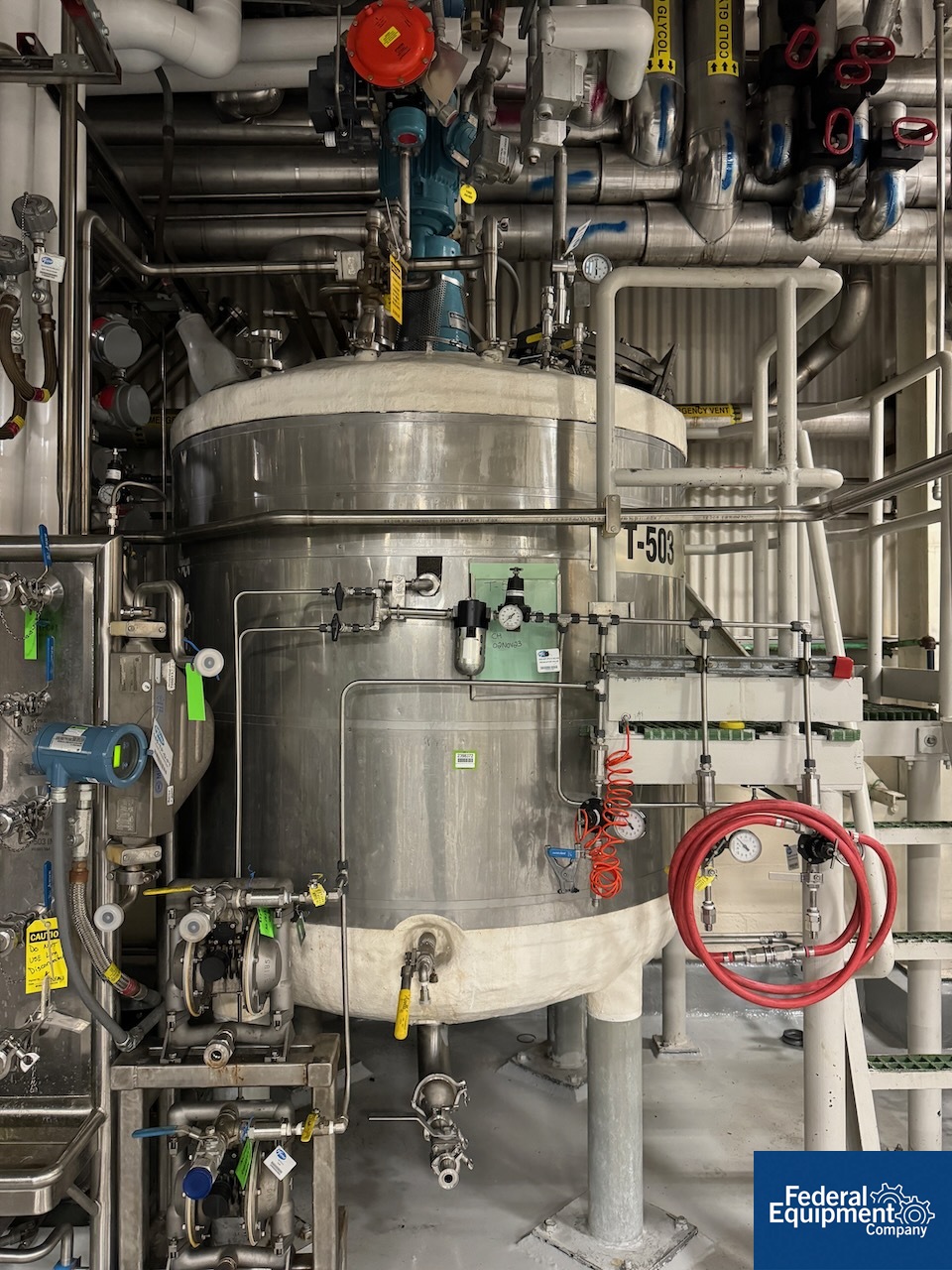 500 gallon Steel-Pro reactor, S/S, 50/50# | Federal Equipment Company