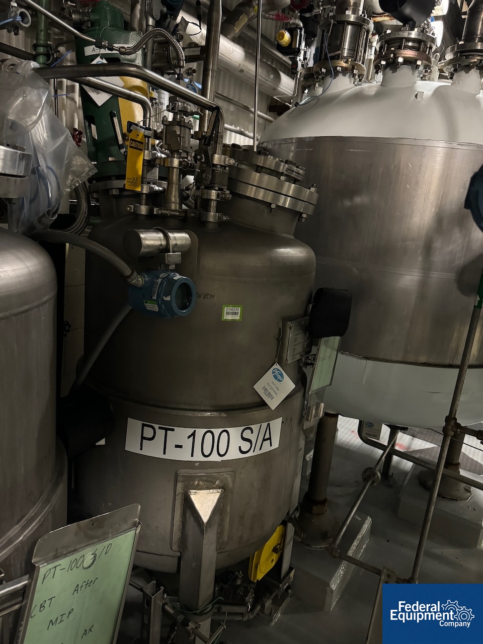 100 Gal Steel-Pro Reactor, S/S, 50/60# | Federal Equipment Company