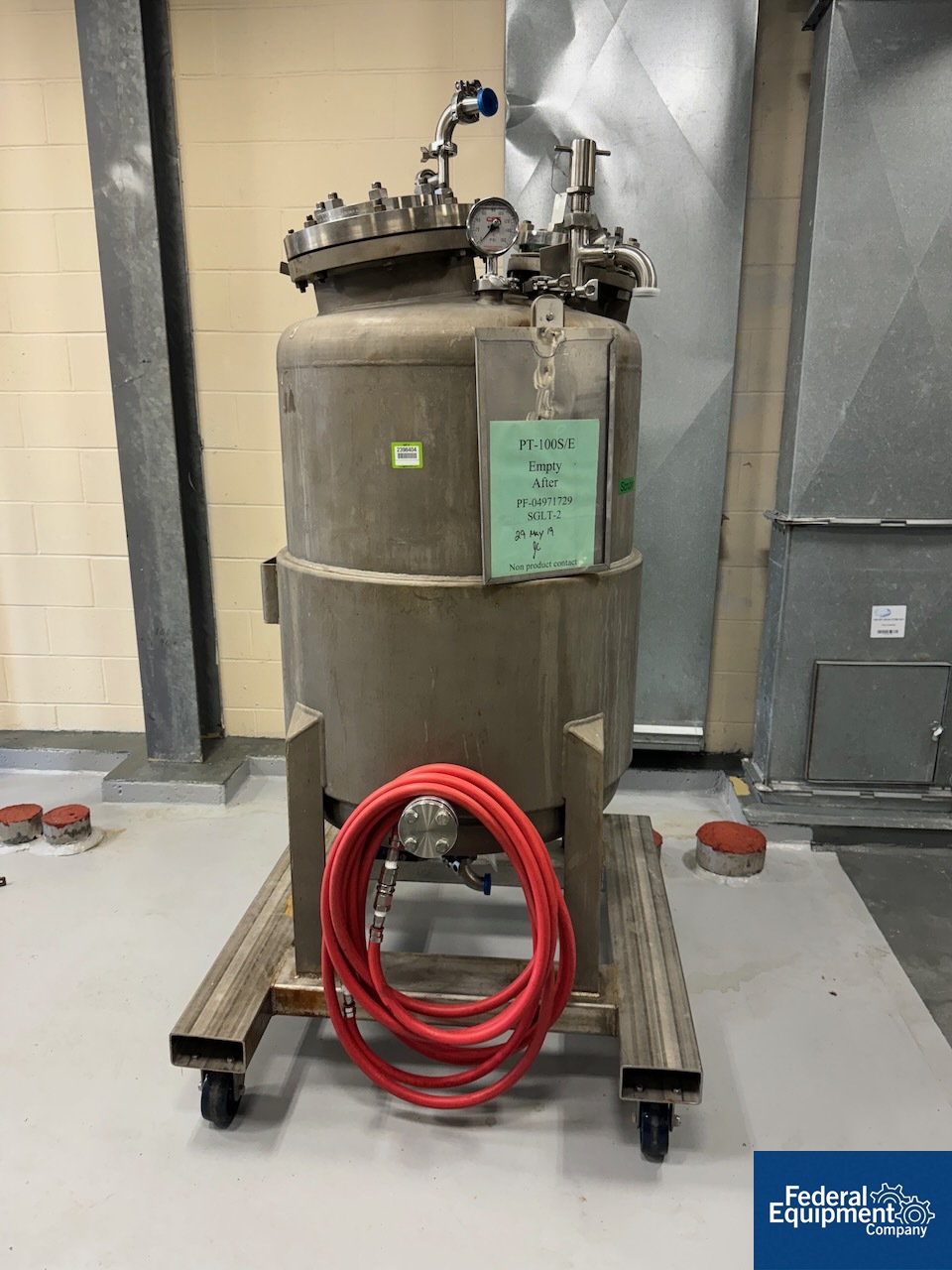 100 Gal Steel-Pro Reactor, S/S, 50/60# | Federal Equipment Company