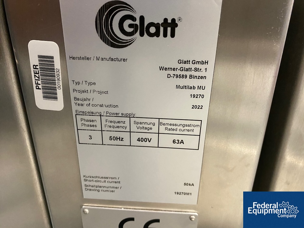 Glatt Multilab Fluid Bed / High Shear Mixer System | Federal Equipment ...