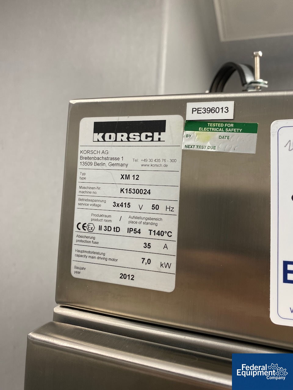 Korsch Tablet Press, Model XM12, Bi-Layer | Federal Equipment Company