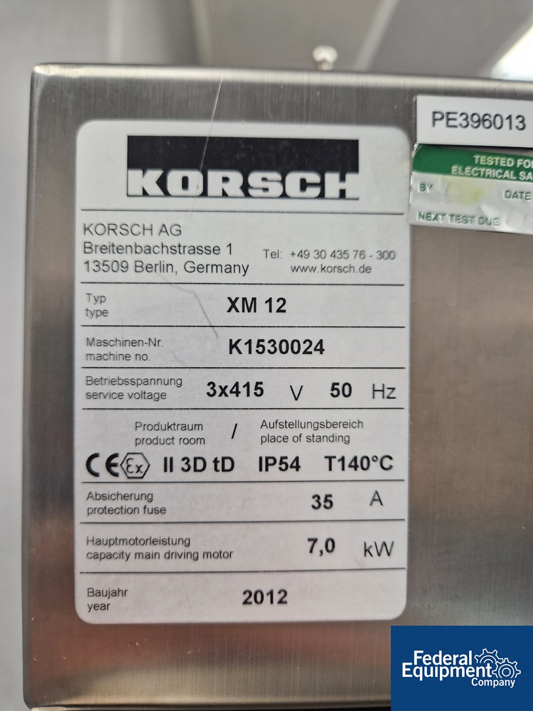 Korsch Tablet Press, Model XM12, Bi-Layer | Federal Equipment Company