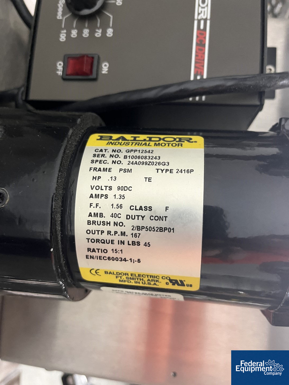 7.5" x 78" CMI Product Presence Sensor Conveyor | Federal Equipment Company