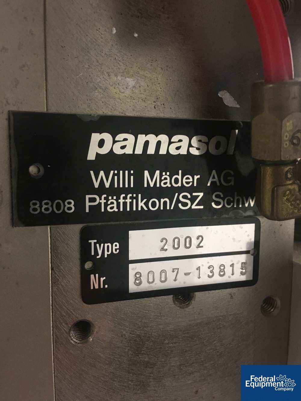 Pamasol Bottle Crimper, Model 2002 | Federal Equipment Company