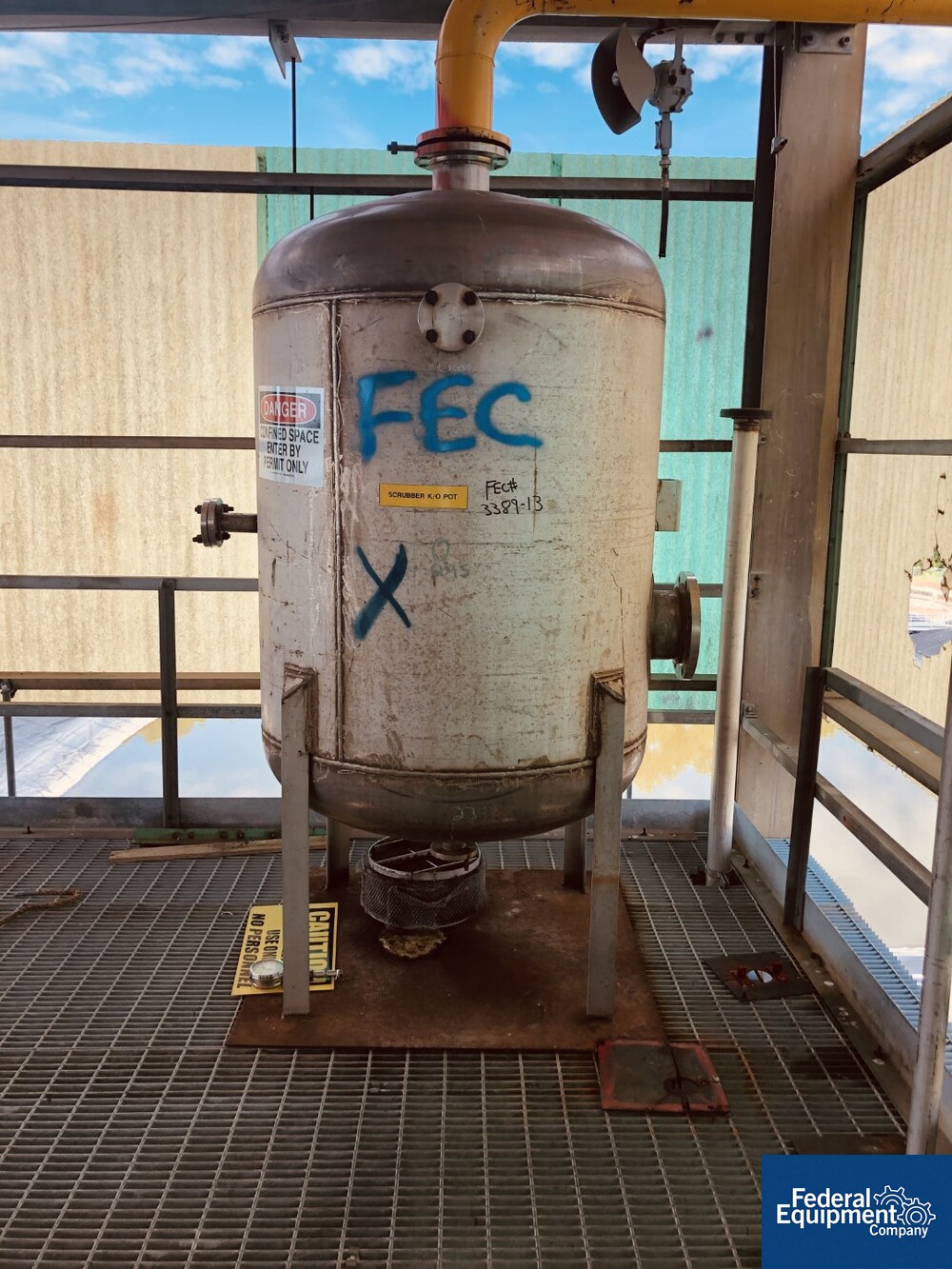 500 Gal Maintenance Industrial Tank, S/S | Federal Equipment Company