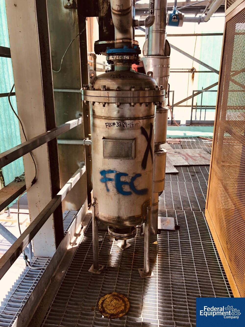 40 Gal Letco Receiver, S/S, 100# | Federal Equipment Company