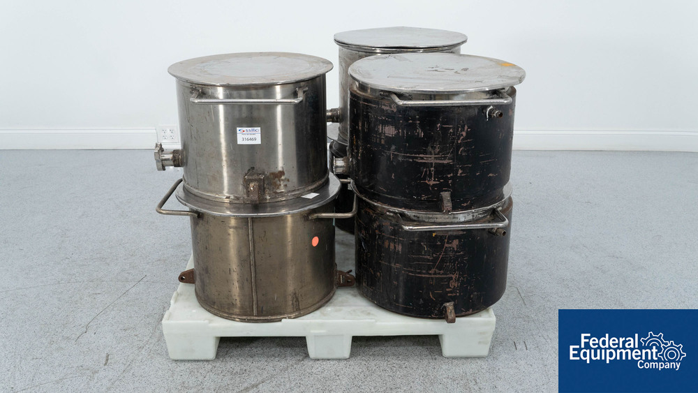 18.5" Stainless Steel Mixing Cans, (7) | Federal Equipment Company