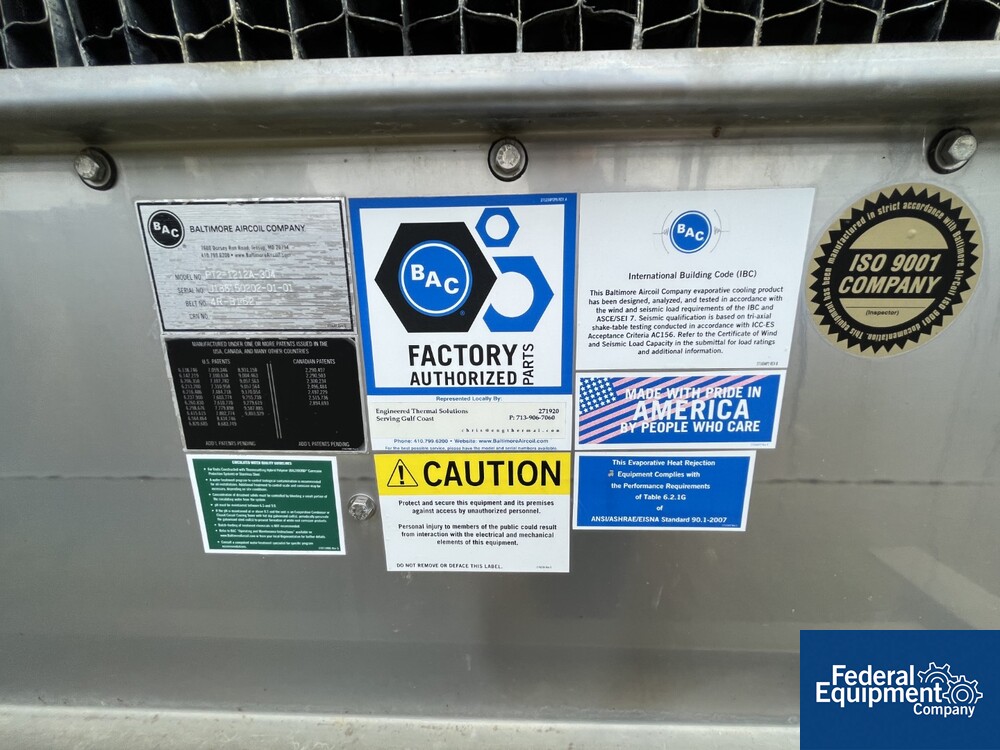 2,000 Ton BAC Cooling Tower, Model PT2-1212A-304 | Federal Equipment ...