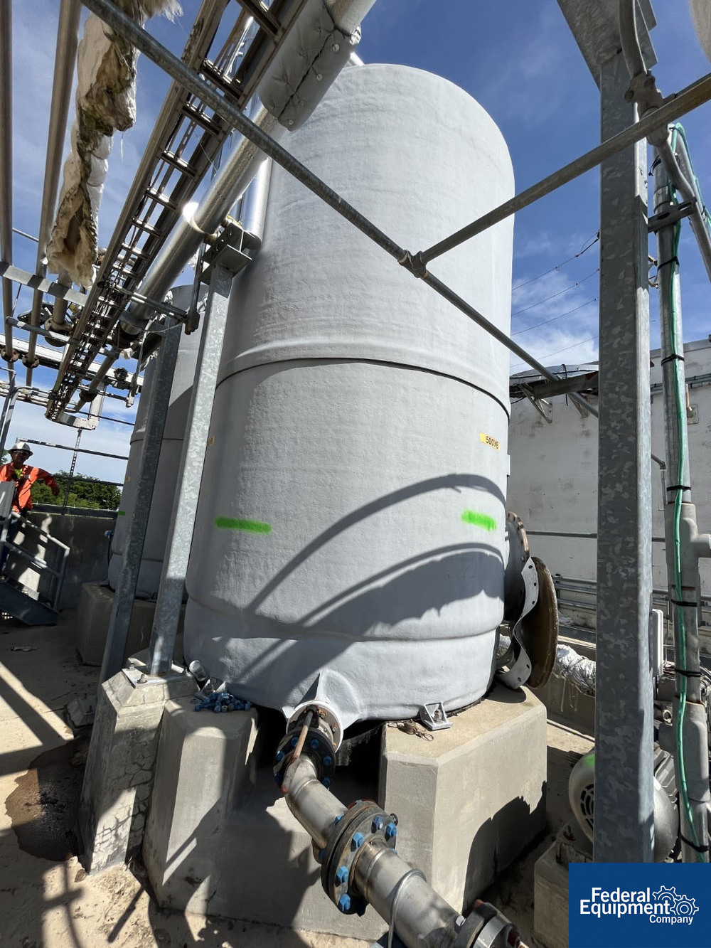 3,400 Gal Red Ewald Storage Tank, Derakane 470 | Federal Equipment Company