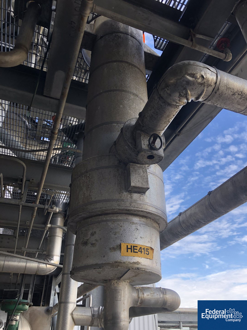 234 Sq Ft Atlas Heat Exchanger, 316L S/S, 33/90# | Federal Equipment ...