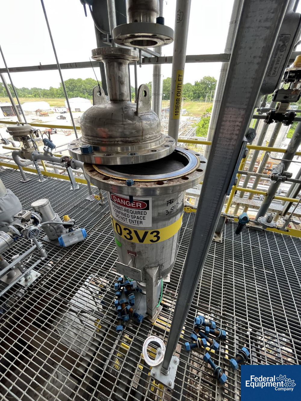 40 Gal Ward Tank Receiver Tank, 316 S/S, 180# | Federal Equipment Company