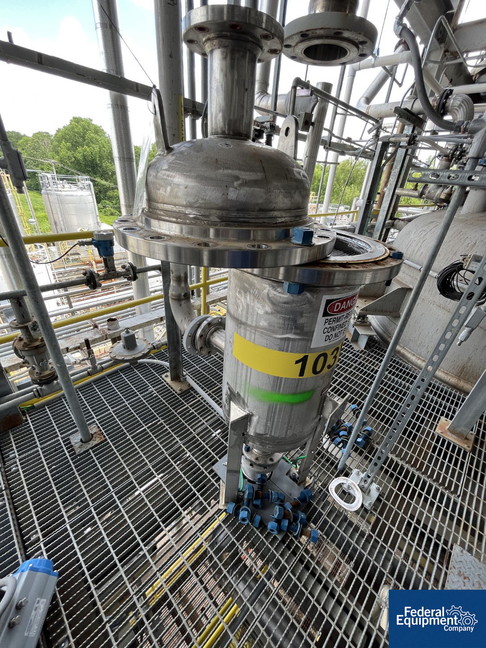 40 Gal Ward Tank Receiver Tank, 316 S/S, 180# | Federal Equipment Company