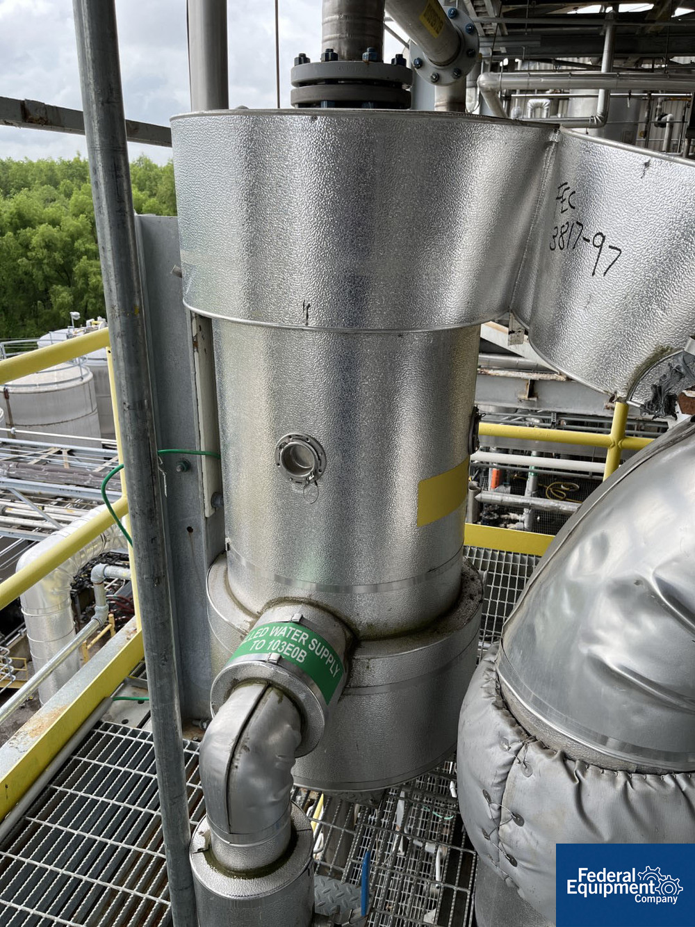 90 Sq Ft Ward Tank Heat Exchanger, 316 S/S, 188/243# | Federal ...