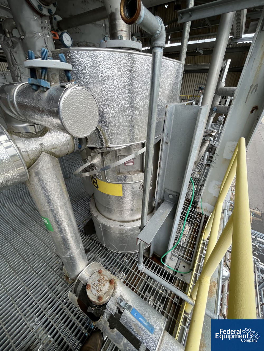 90 Sq Ft Ward Tank Heat Exchanger, 316 S/S, 188/243# | Federal ...