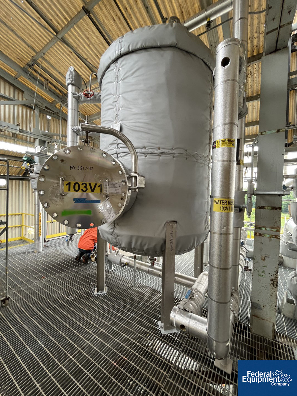 1,800 Gal Ward Tank Receiver Tank, 316 S/S, 151# | Federal Equipment ...