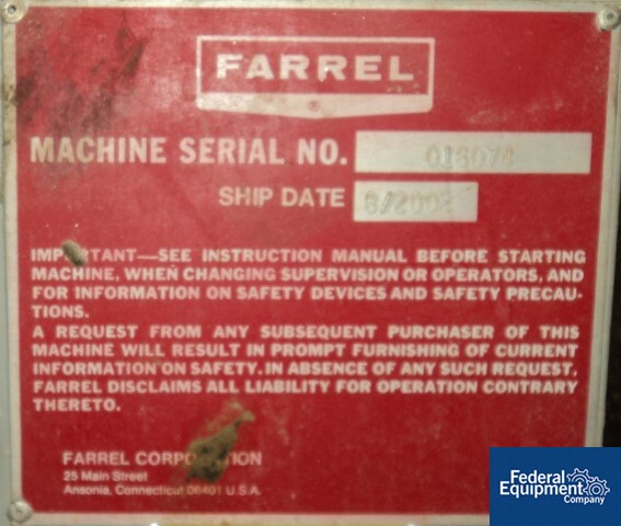 F270 FARREL BANBURY MIXER, YEAR 2002 | Federal Equipment Company