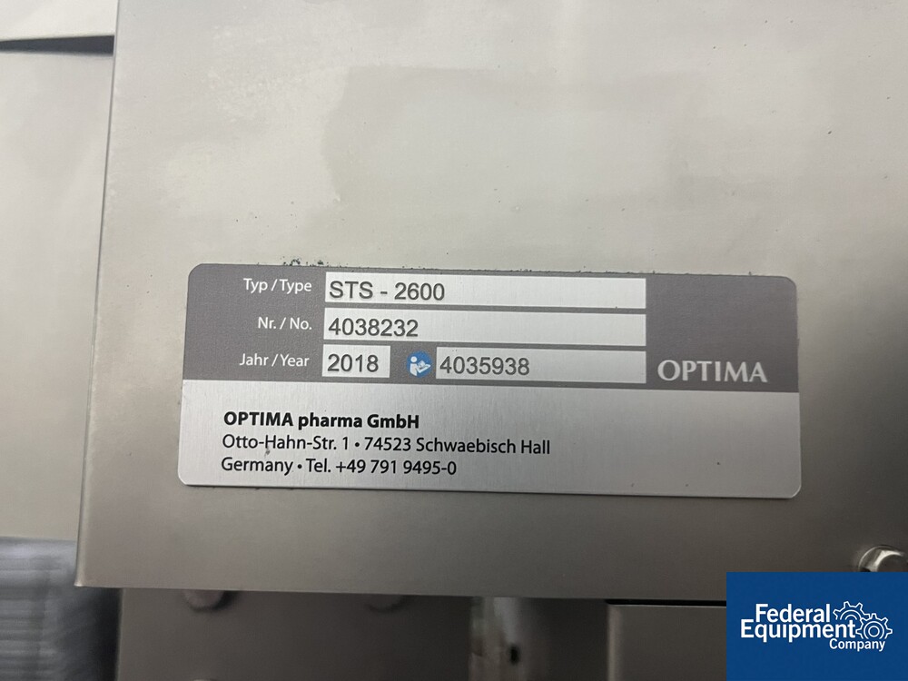 Optima Pharma Conveyor, Model STS-2600 | Federal Equipment Company