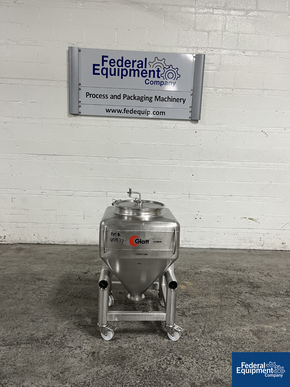 150 Liter Glatt Bin, S/S | Federal Equipment Company
