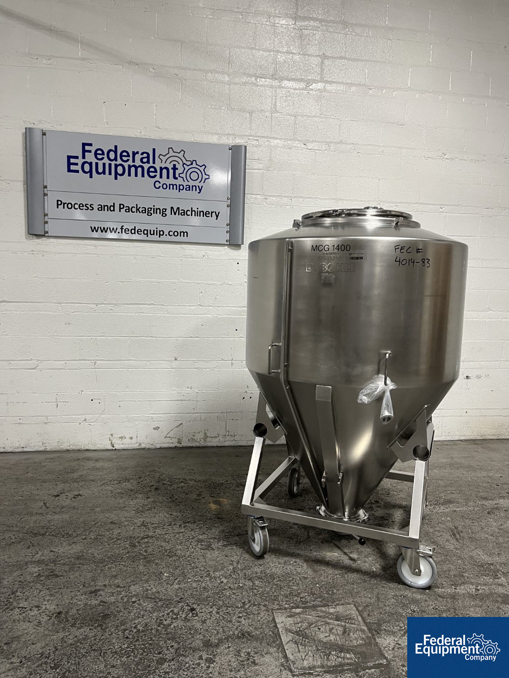 1,400 Liter LB Bohle Bin, S/S | Federal Equipment Company