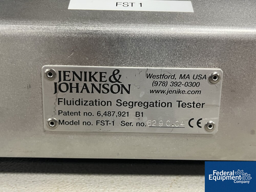 Jenike and Johanson Fluidization Segregation Tester (FST), FST-1 ...