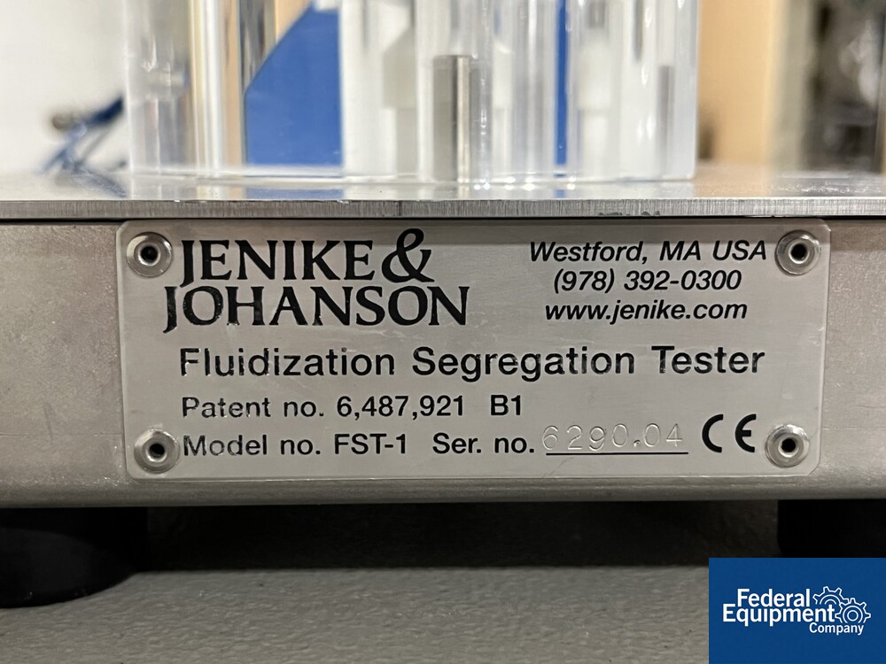 Jenike and Johanson Fluidization Segregation Tester (FST), FST-1 ...