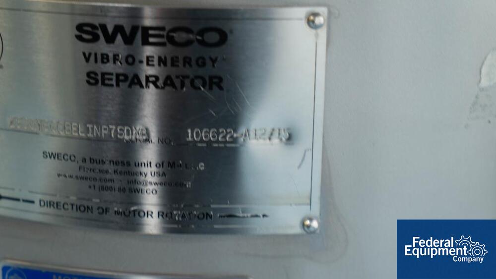 30" Sweco Screen, S/S, 1 Deck | Federal Equipment Company