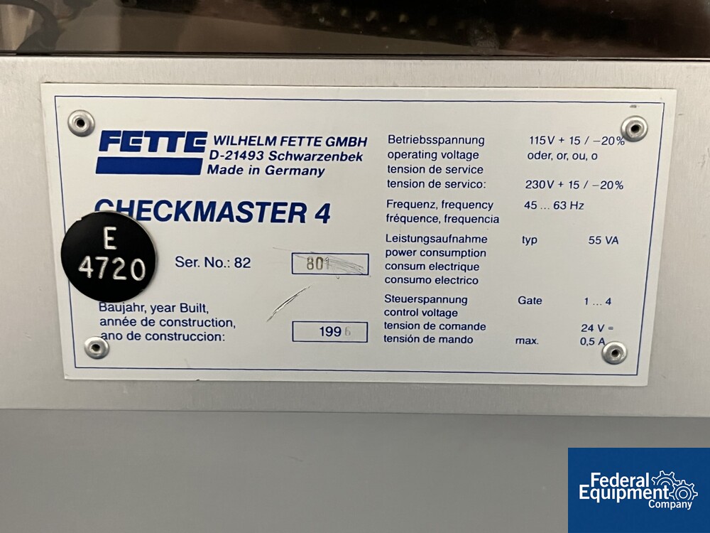 Fette Checkmaster Tablet Tester | Federal Equipment Company