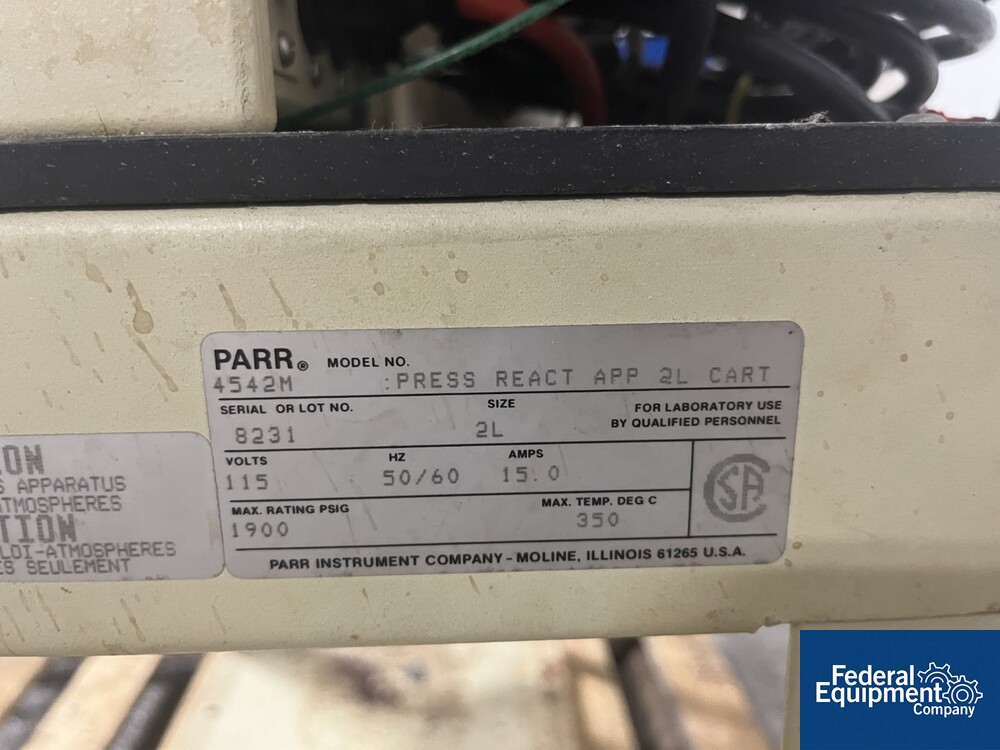 2 Liter Parr Reactor, S/S | Federal Equipment Company