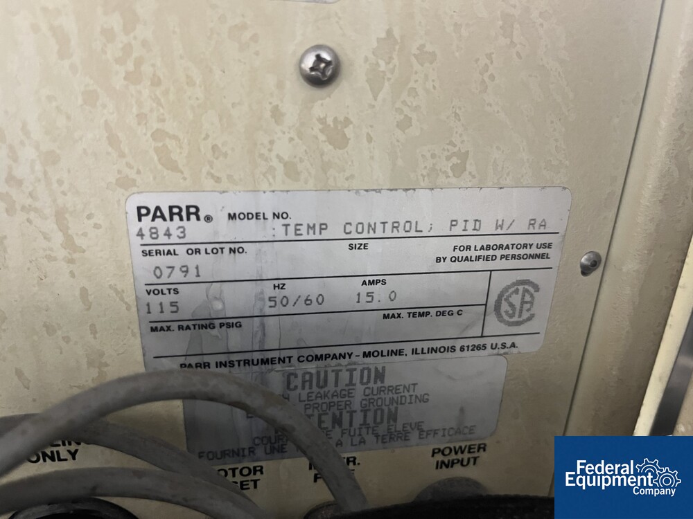 2 Liter Parr Reactor, S/S | Federal Equipment Company