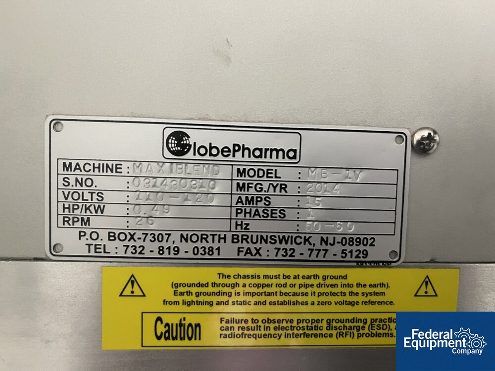 GlobePharma Twin Shell Blender, Model Maxiblend | Federal Equipment Company