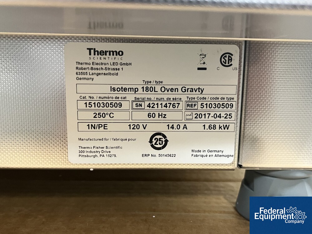 Fisher Scientific Isotemp Gravity Oven | Federal Equipment Company