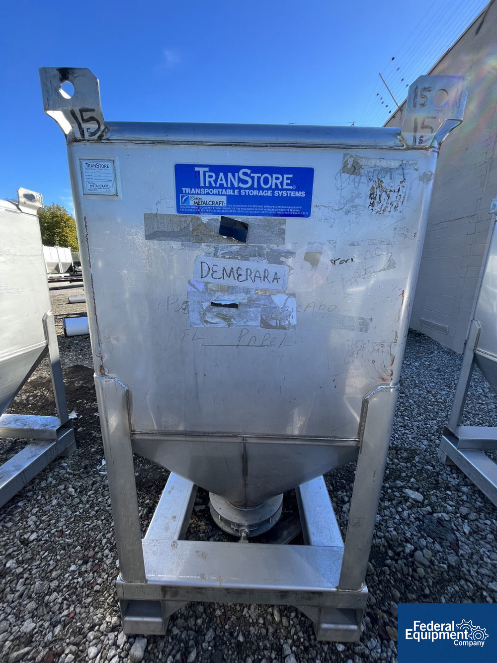 Custom Metalcracft Transtore Tote Bin, S/S | Federal Equipment Company
