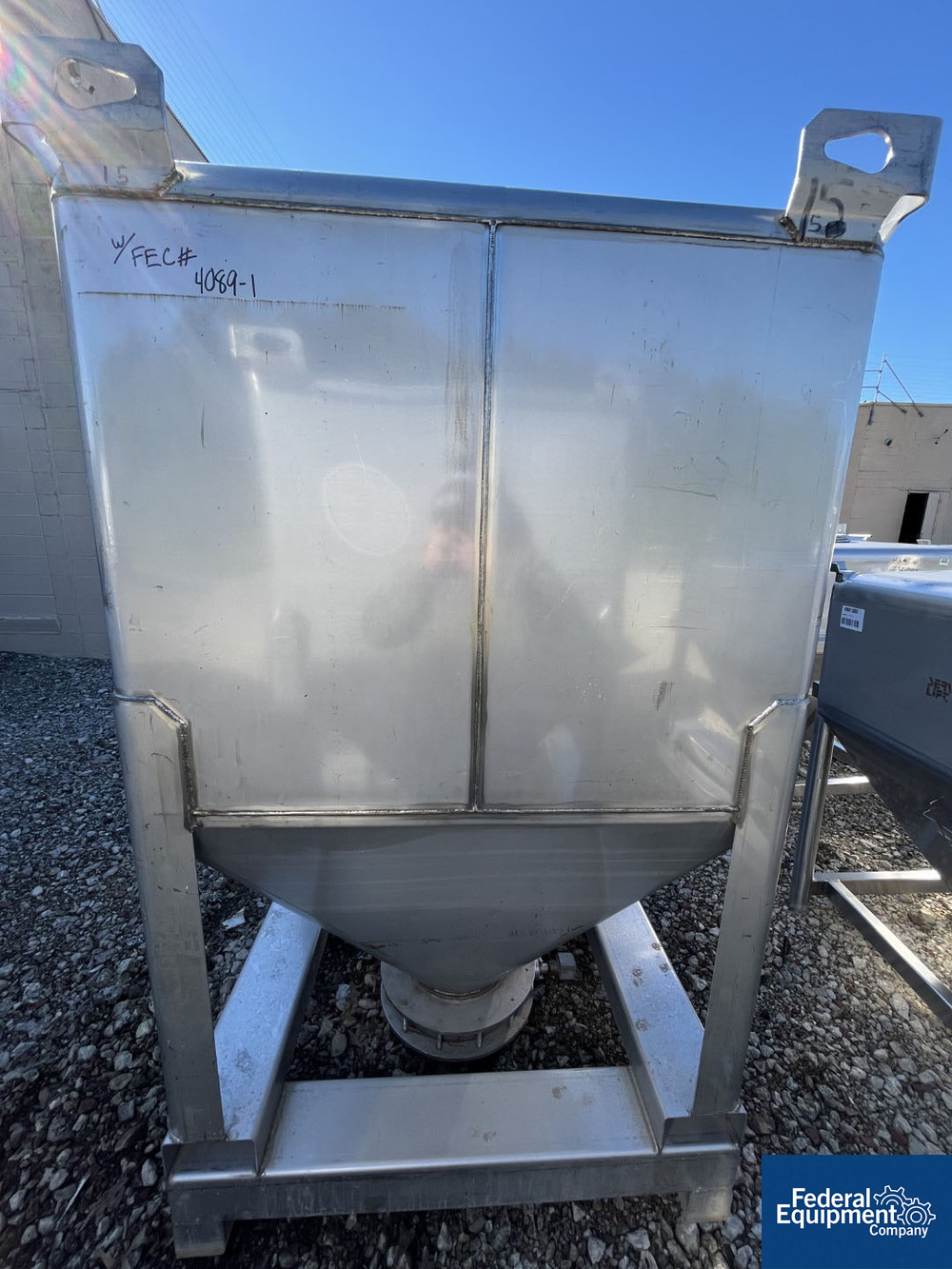 Custom Metalcracft Transtore Tote Bin, S/S | Federal Equipment Company