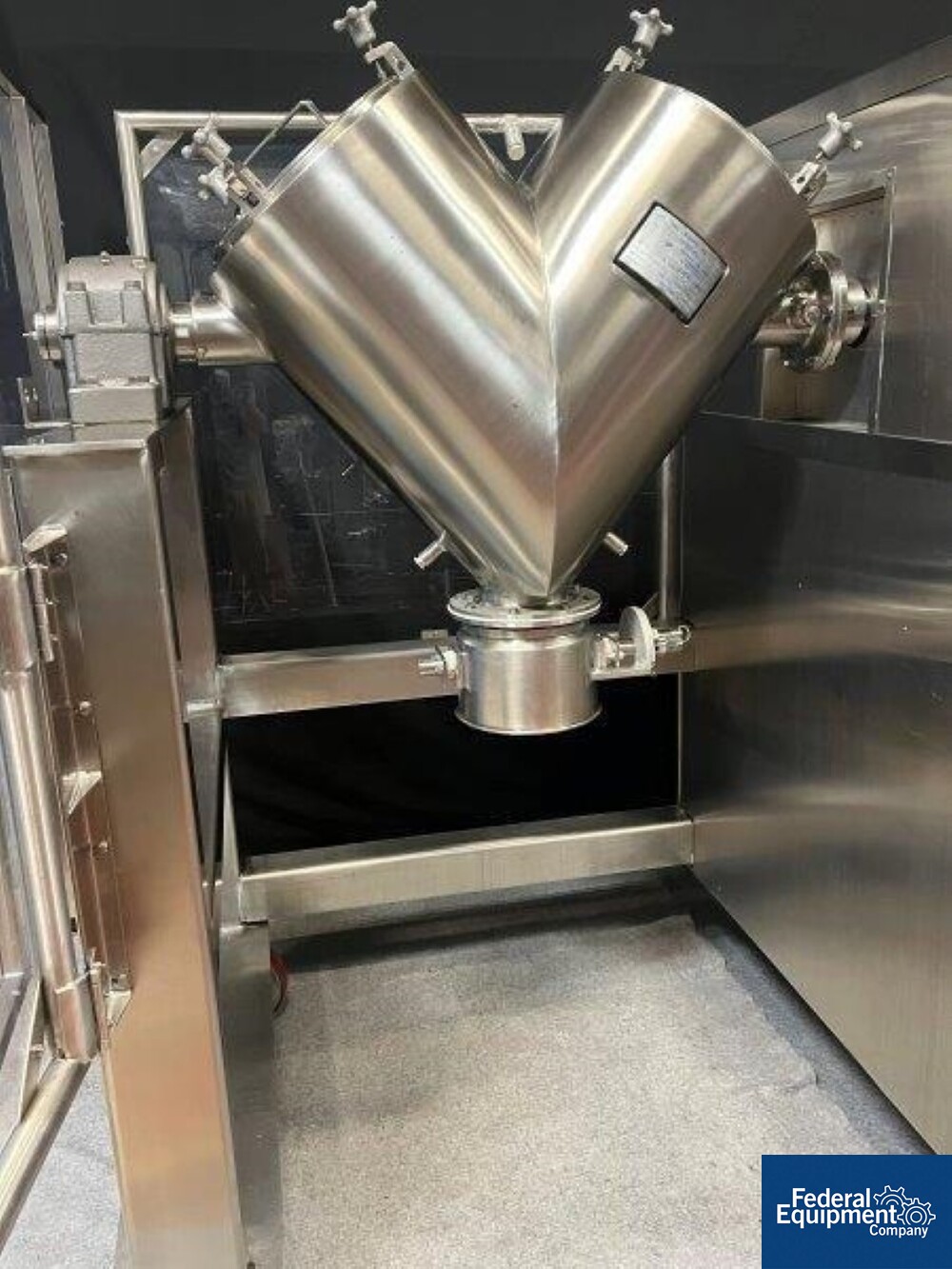 2 CU FT Gemco Twin Shell Vacuum Dryer, 316 S/S | Federal Equipment Company