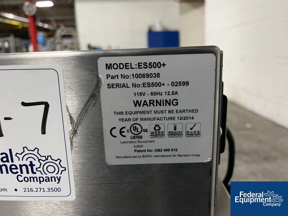 Markem Fume Extractor, Model ES500+ | Federal Equipment Company