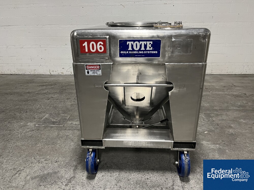 48" x 42" x 10" Tote Systems Stainless Steel Transfer Bins | Federal ...