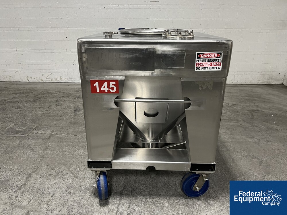 48" x 42" x 10" Tote Systems Stainless Steel Transfer Bins | Federal ...