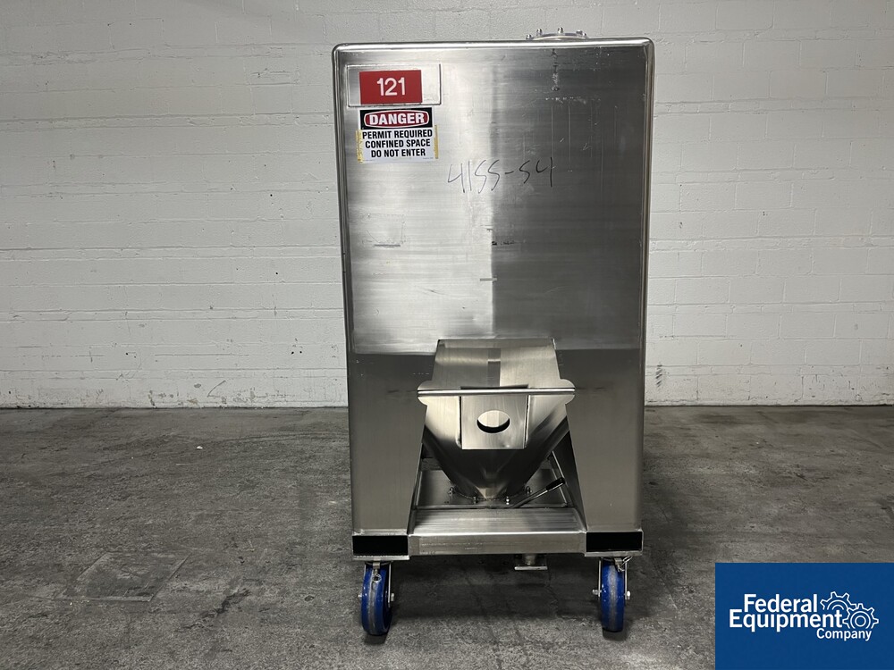 48" x 42" x 10" Tote Systems Stainless Steel Transfer Bins | Federal ...