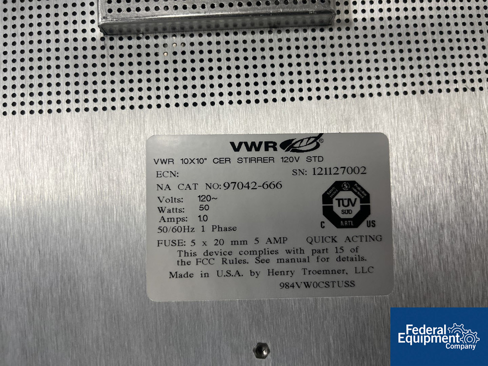 VWR Magnetic Stir Plate | Federal Equipment Company