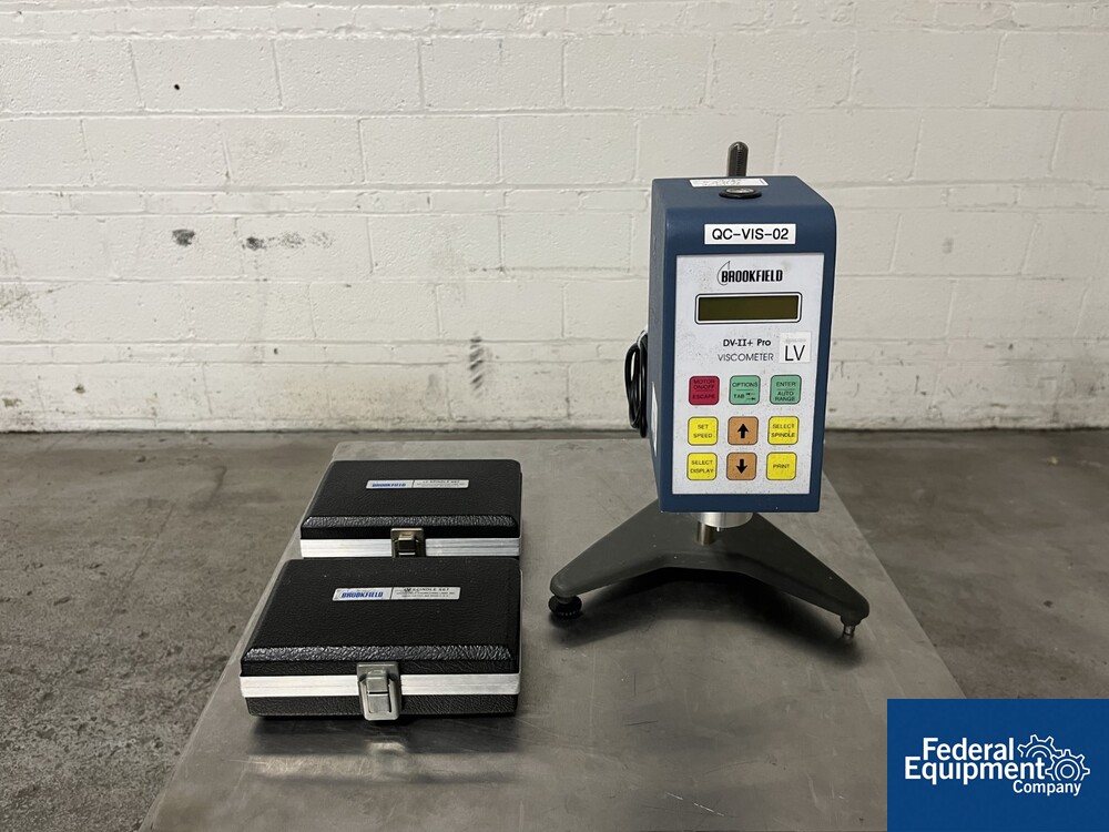 Brookfield Viscometer, Model LVDV-II+PRO | Federal Equipment Company