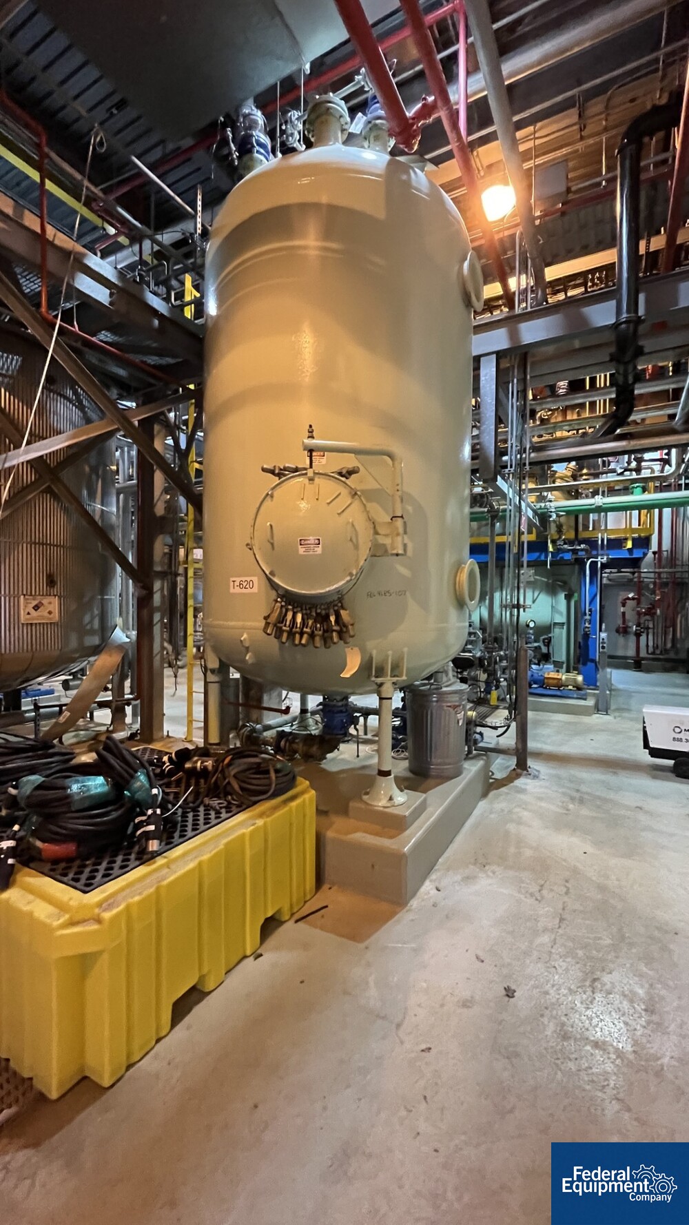 3,000 Gal Pfaudler Glass Lined Vertical Chemstore Receiver, 100 ...