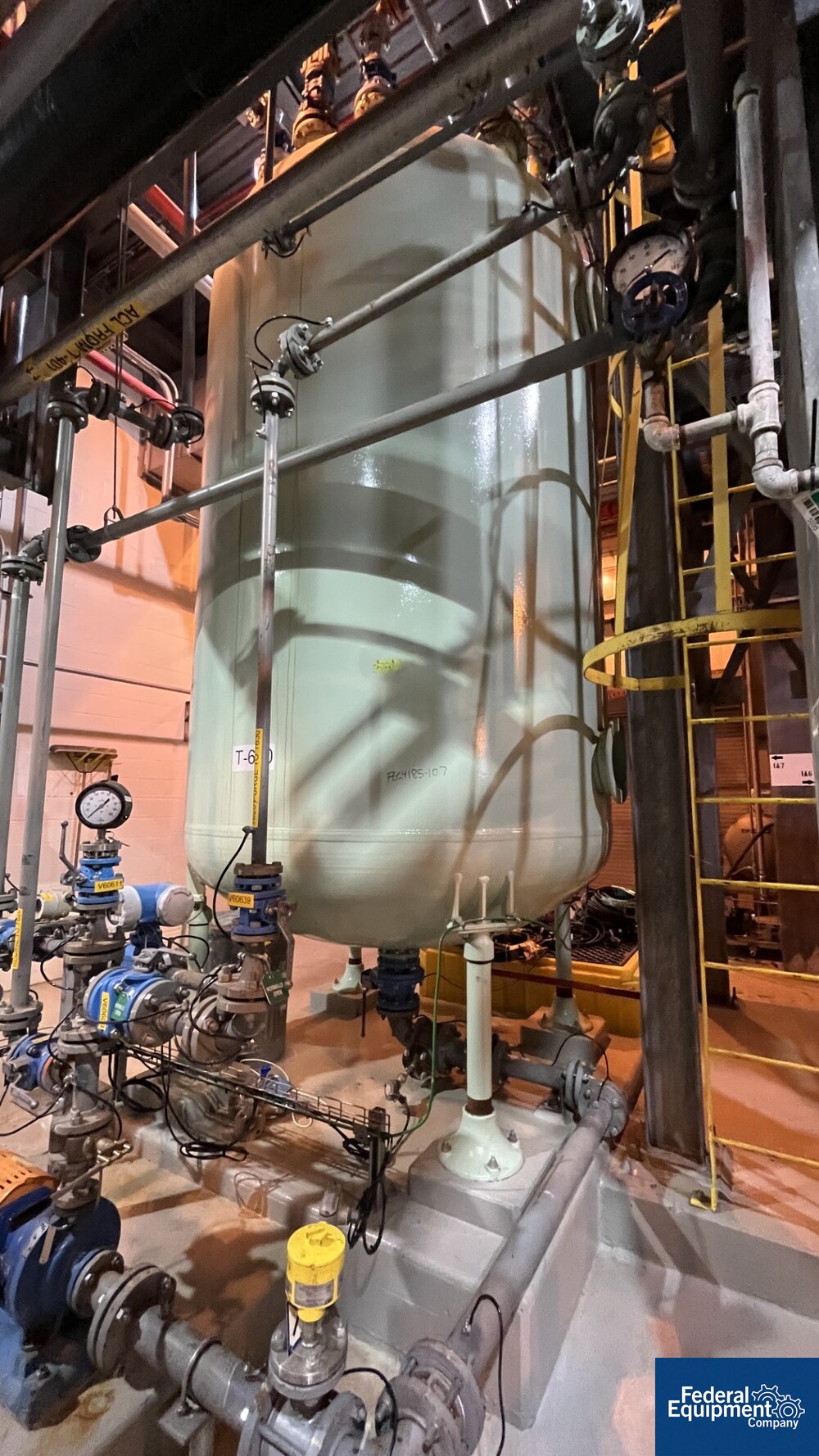 3,000 Gal Pfaudler Glass Lined Vertical Chemstore Receiver, 100 ...