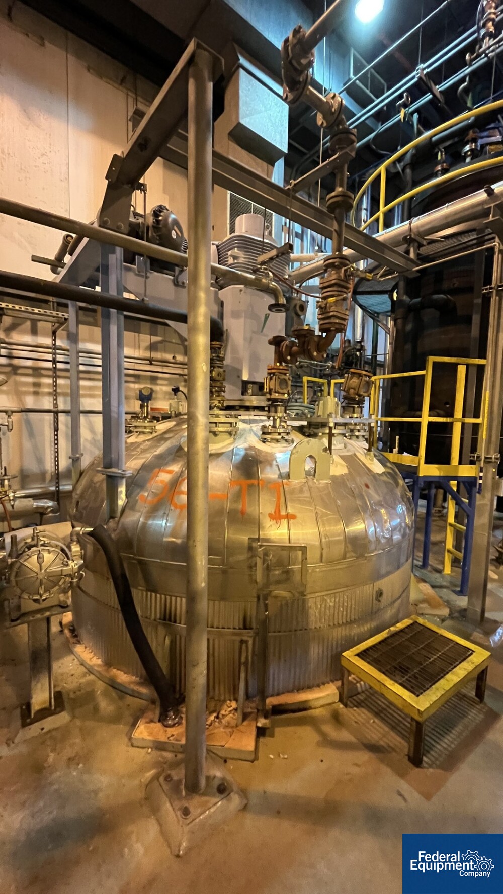 5,000 Gal 3V Tech Glass Lined Reactor, 100/125# | Federal Equipment Company