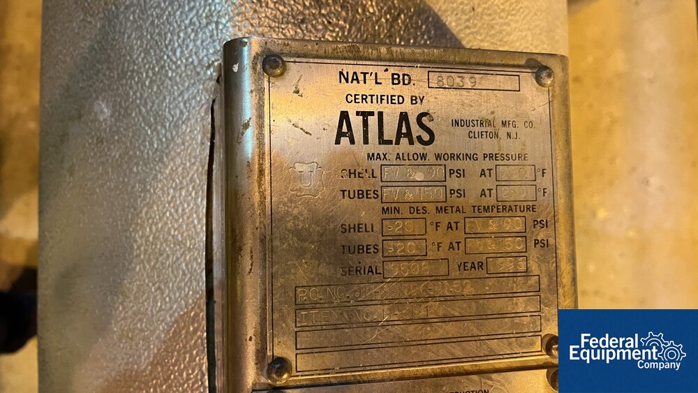 192 Atlas Heat Exchanger, S/S, 90/150# | Federal Equipment Company