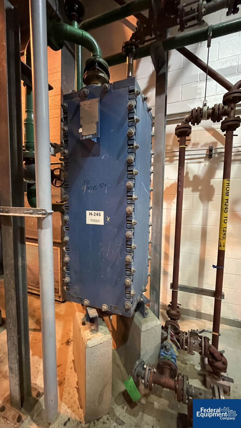 149.6 Sq Ft SGL Carbon Graphite Block Heat Exchanger, 100/100 ...