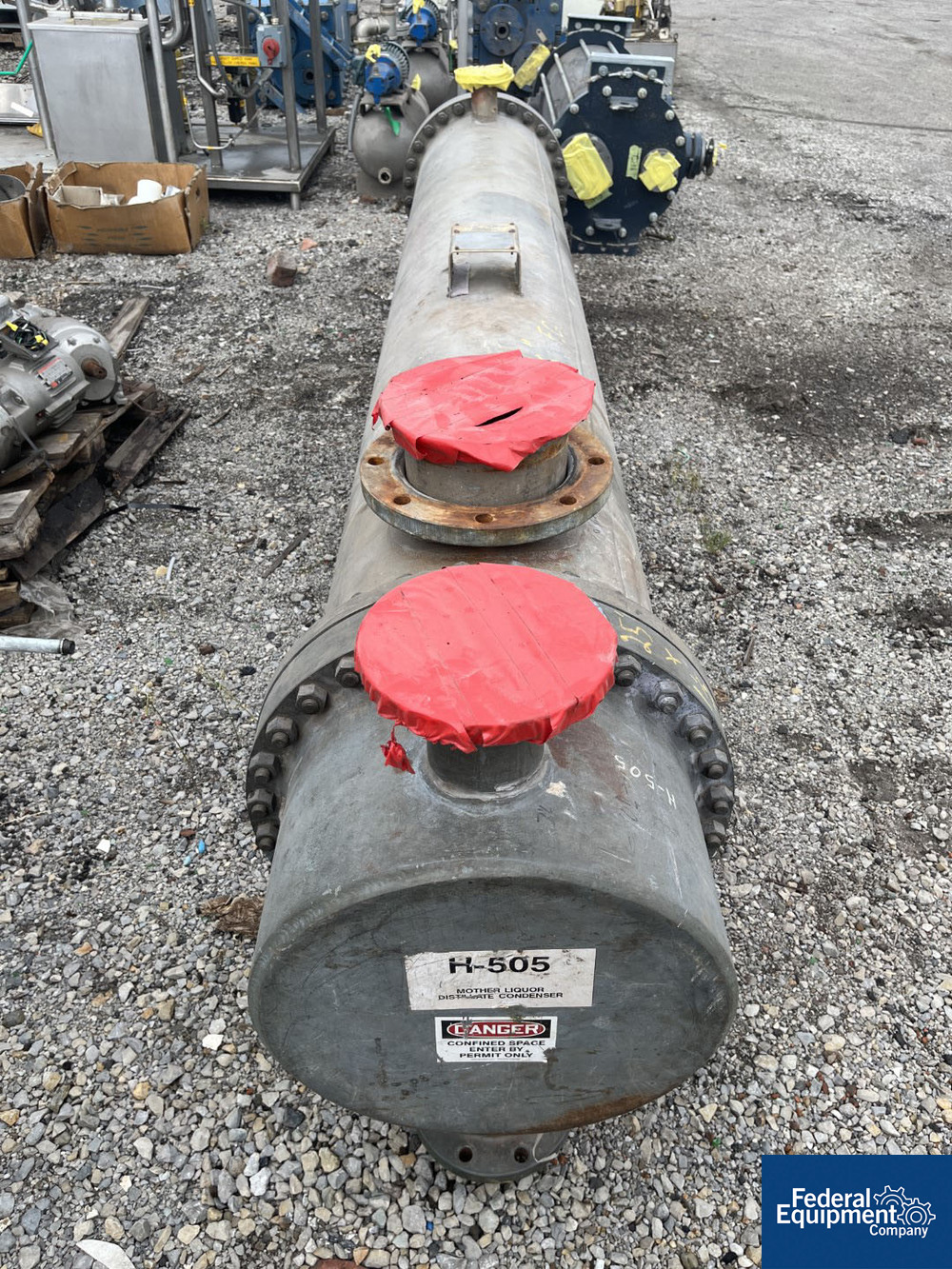 490 Sq Ft Atlas Heat Exchanger, 316 S/S, 90/150# | Federal Equipment ...