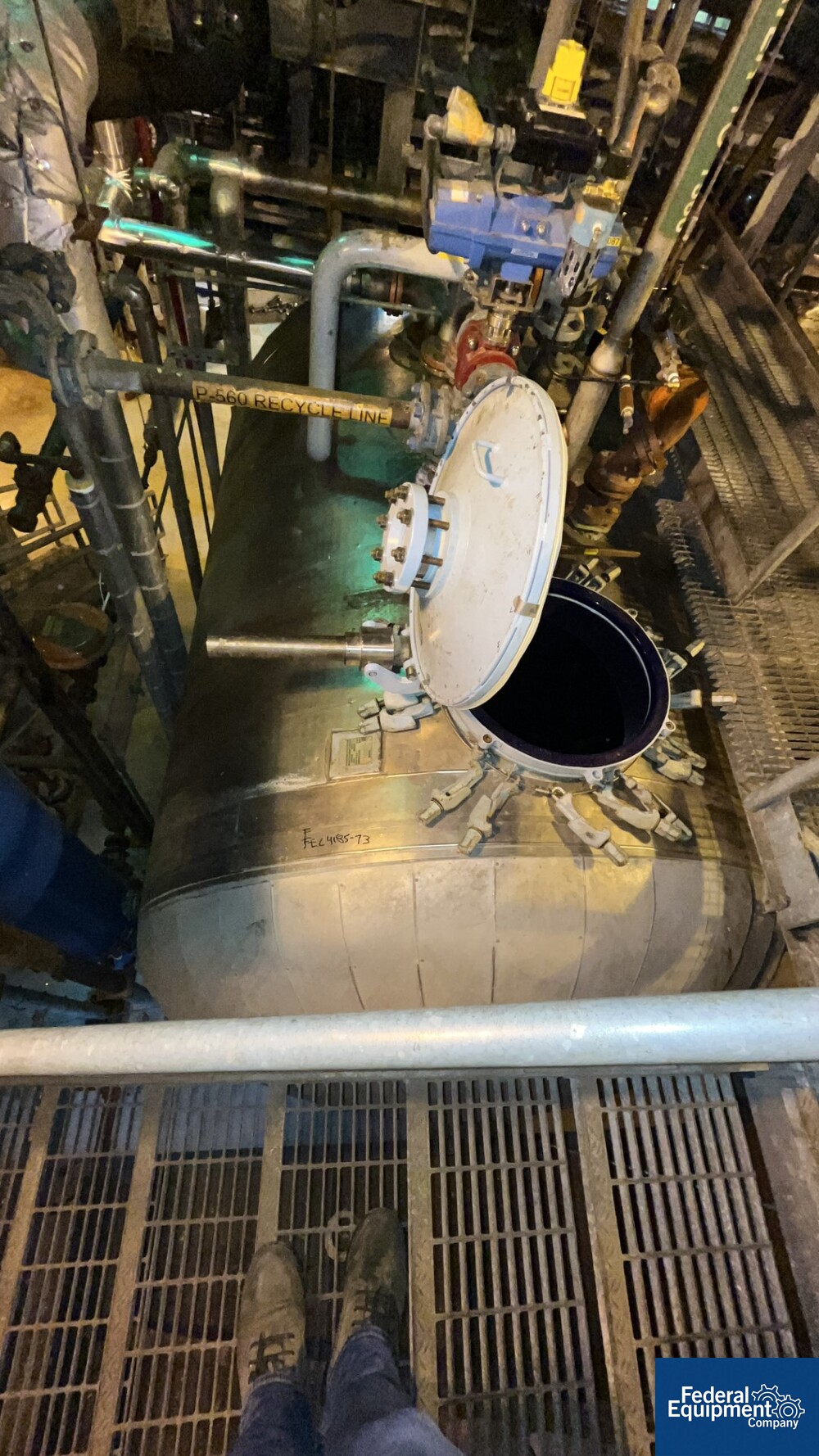 5,000 Gal Pfaudler Glass Lined Horizontal Chemstore Receiver Tank, 50 ...