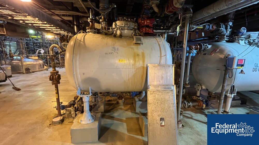 500 Gal Pfaudler Glass Lined Horizontal Chemstore Receiver Tank, 55 ...