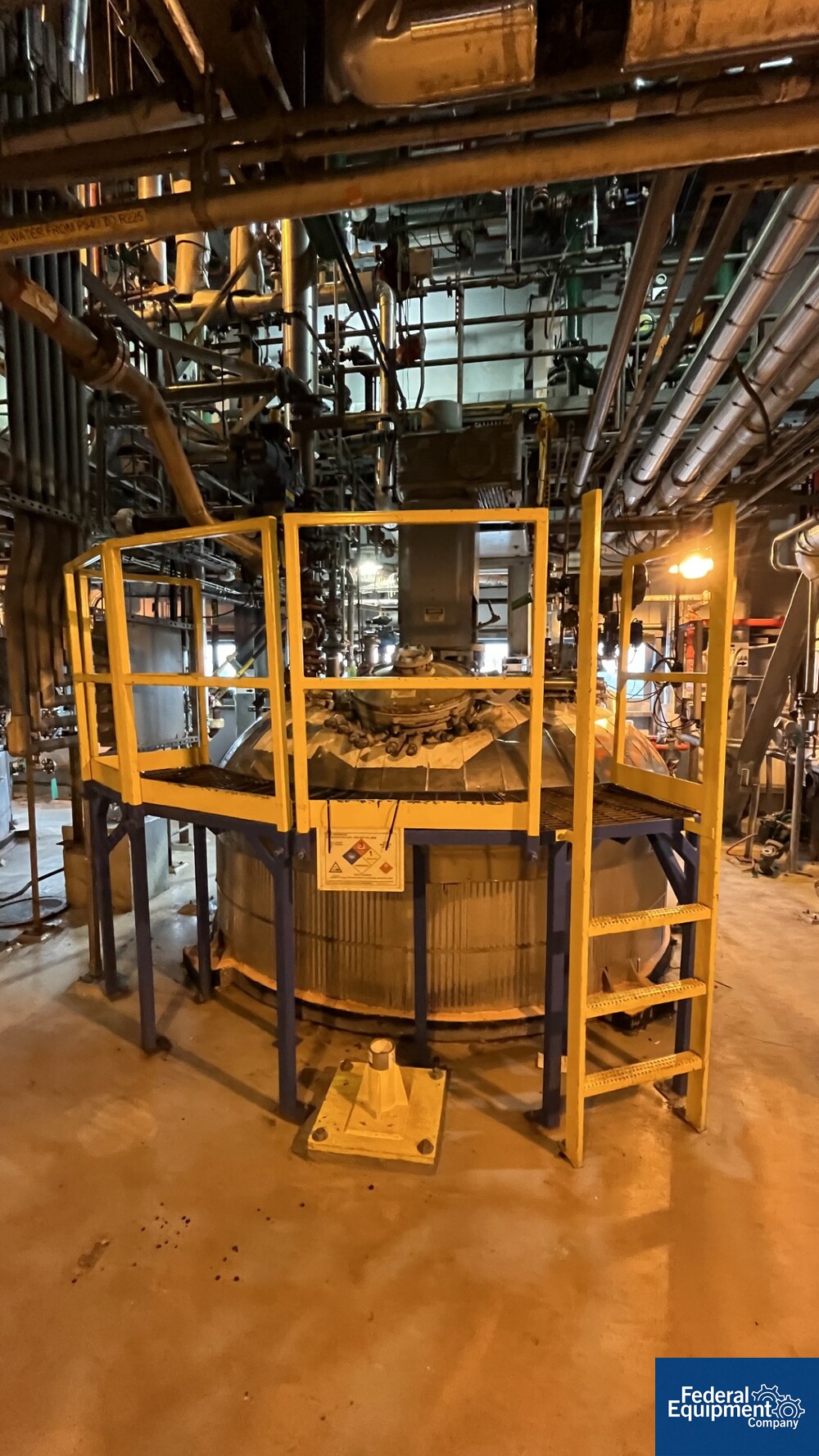 5,000 Gal Pfaudler Glass Lined Reactor, 90/125# | Federal Equipment Company