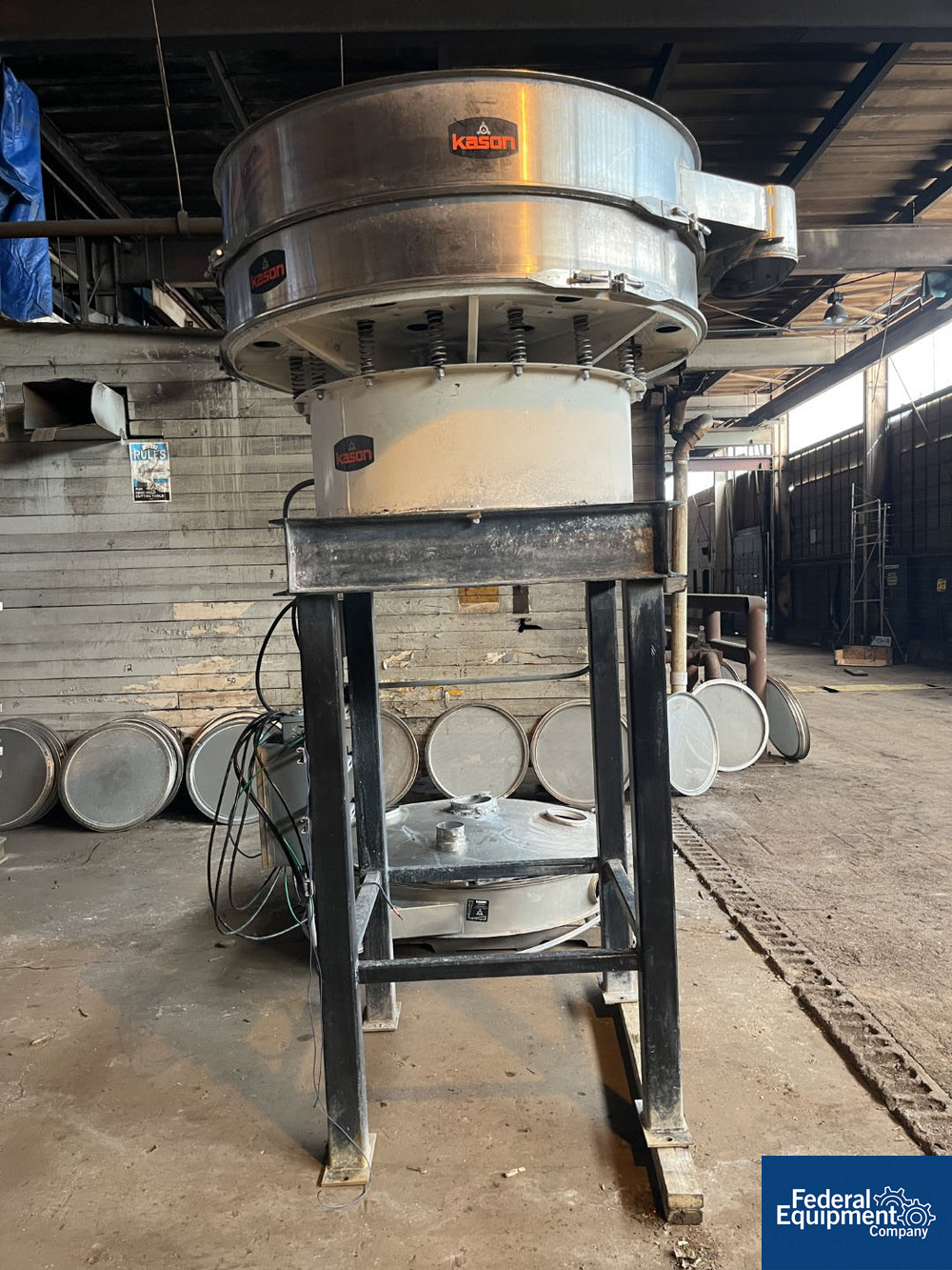 60” Kason screen, model K60-1C-SS, S/S, 2 Deck | Federal Equipment Company